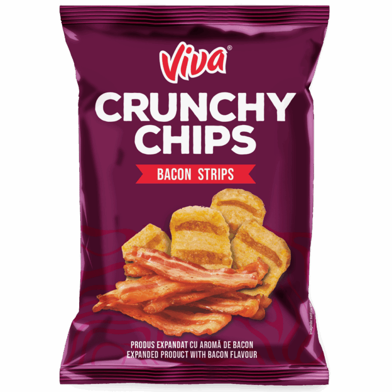 VIVA Crunchy Chips cu aromă de bacon 50g - Shopius